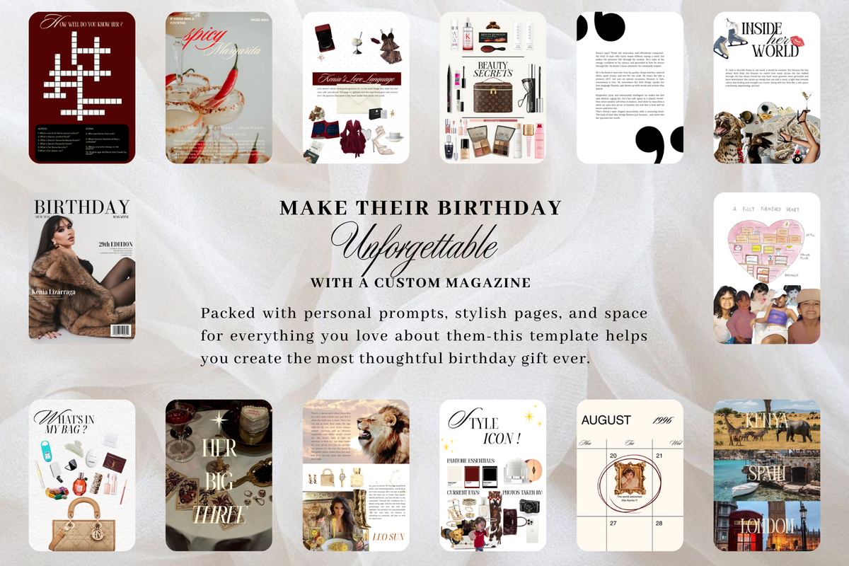 Birthday Magazine Template – Muse Magazine Templates